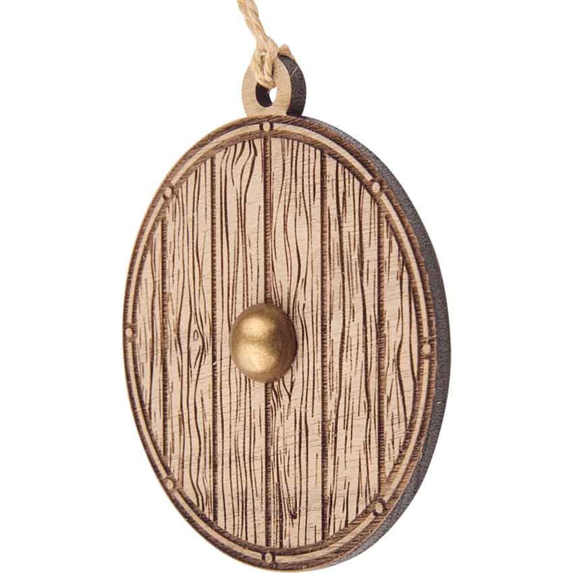 Viking Shield Wooden Christmas Ornament Engraved Wood - Etsy
