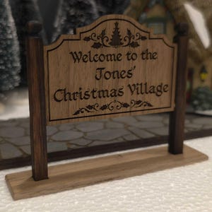 Custom Christmas Village Sign, Christmas Village Accessories, Welcome ...