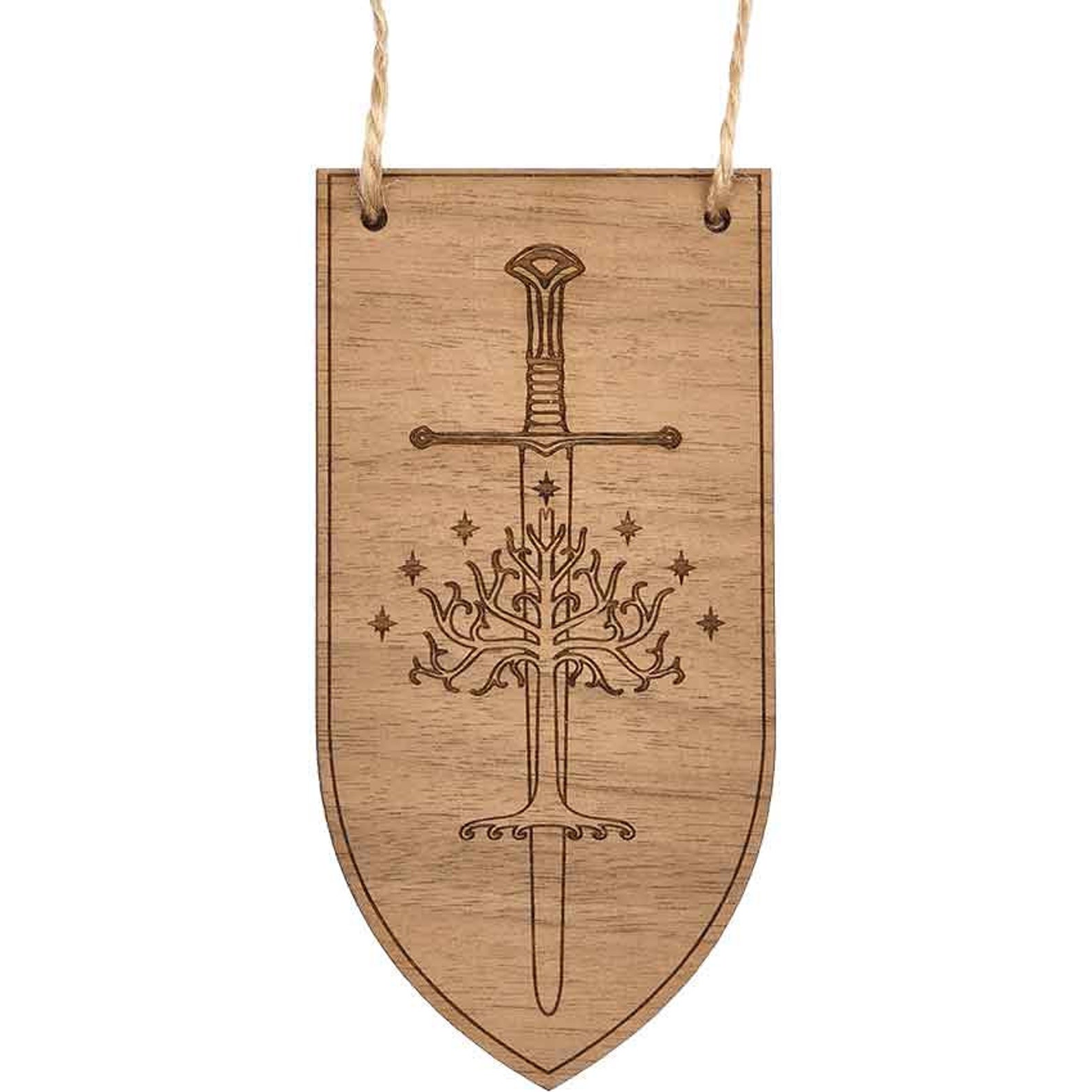 Anduril and Tree of Gondor Christmas Ornament Lord of the - Etsy