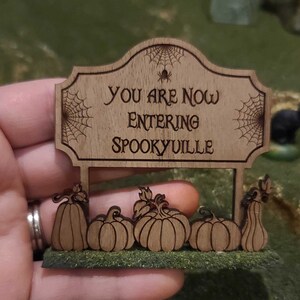Custom Halloween Village Sign, Welcome to Our Village Sign, Halloween ...