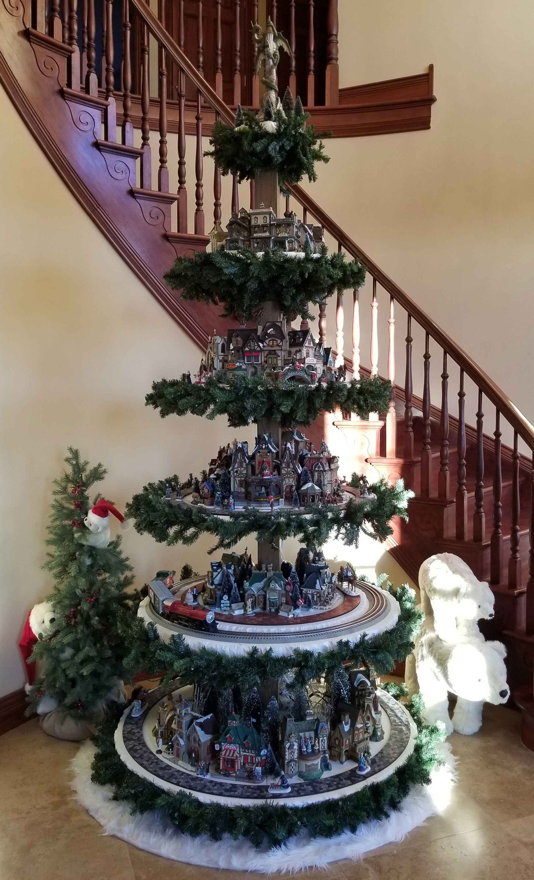 Grey Cobblestone Pathways for Christmas Village, Miniature Walkways ...