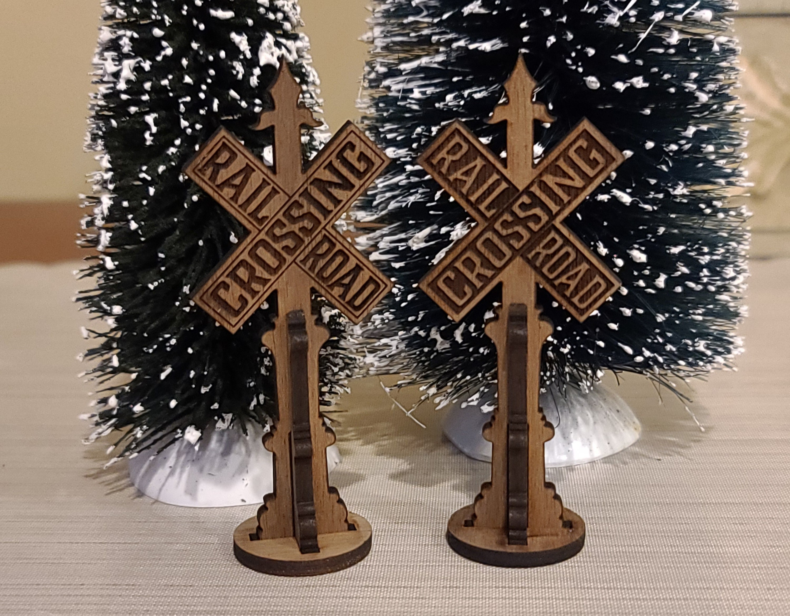 Christmas Village Rail Road Crossing Sign Christmas Village | Etsy