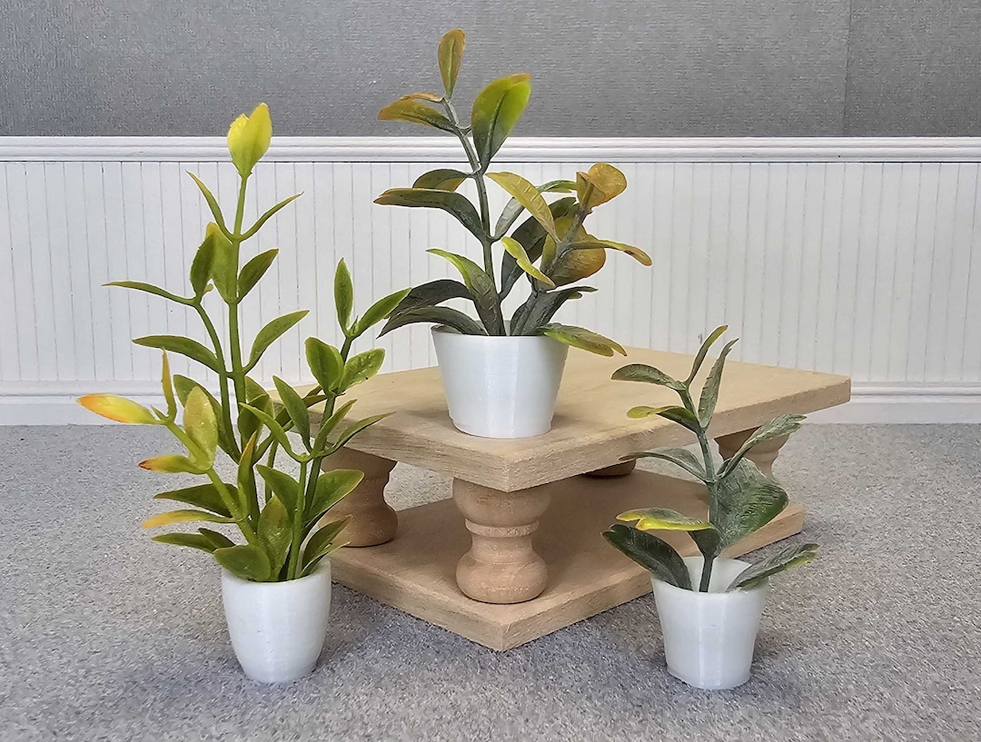 Miniature Dollhouse Plants, Mini House Plants, Miniature Leafy Plants ...