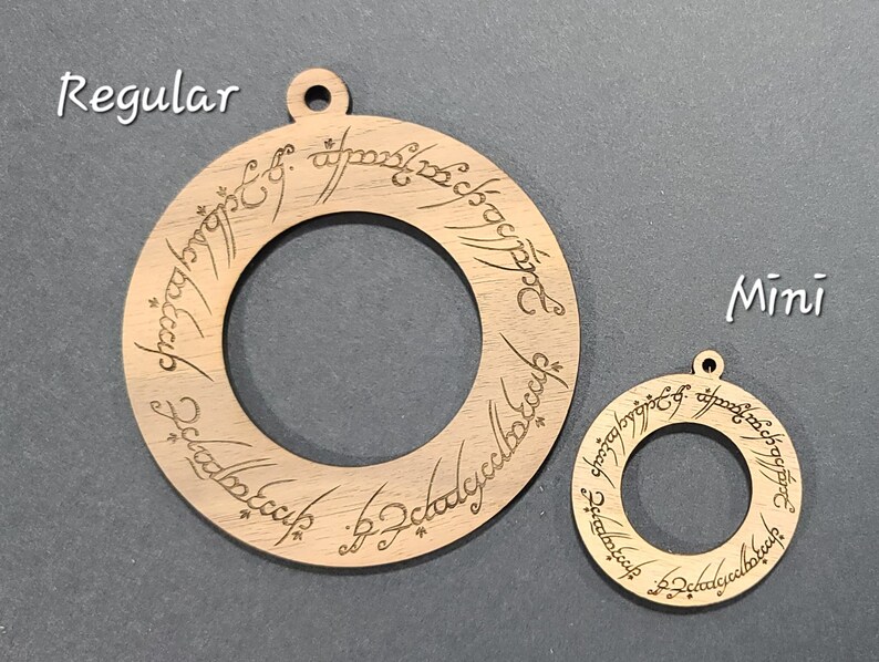 Miniature Elven Script Christmas Ornament, Wooden Christmas Ornament ...