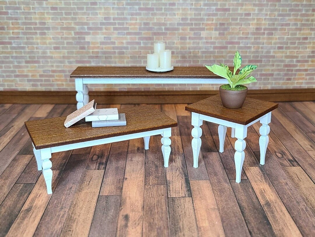 Miniature French Country Table for Living Room, Dollhouse Furniture ...