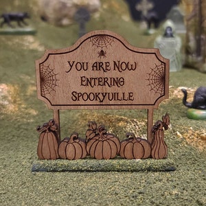 Custom Halloween Village Sign, Welcome to Our Village Sign, Halloween ...