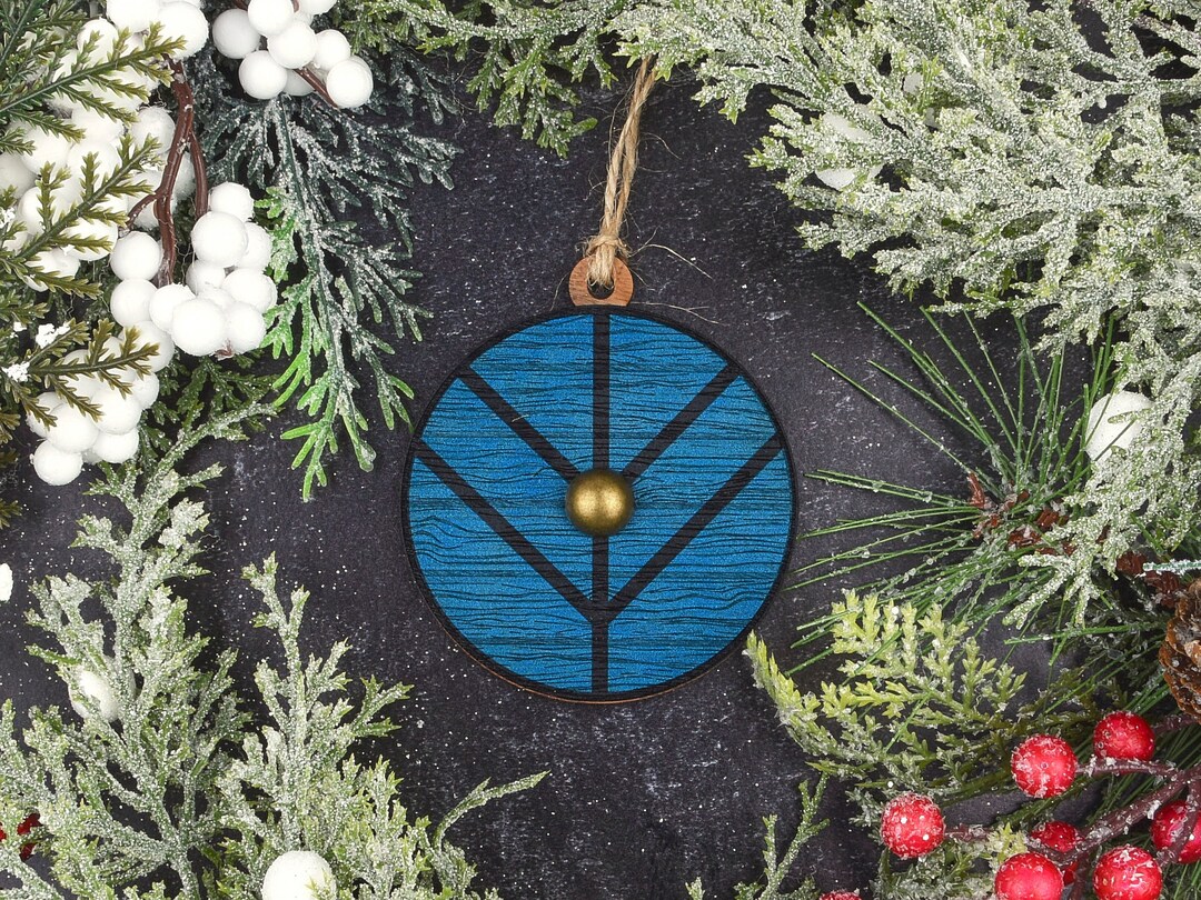 Shield Maiden Wooden Shield Christmas Ornament - Lagertha Viking Shield ...