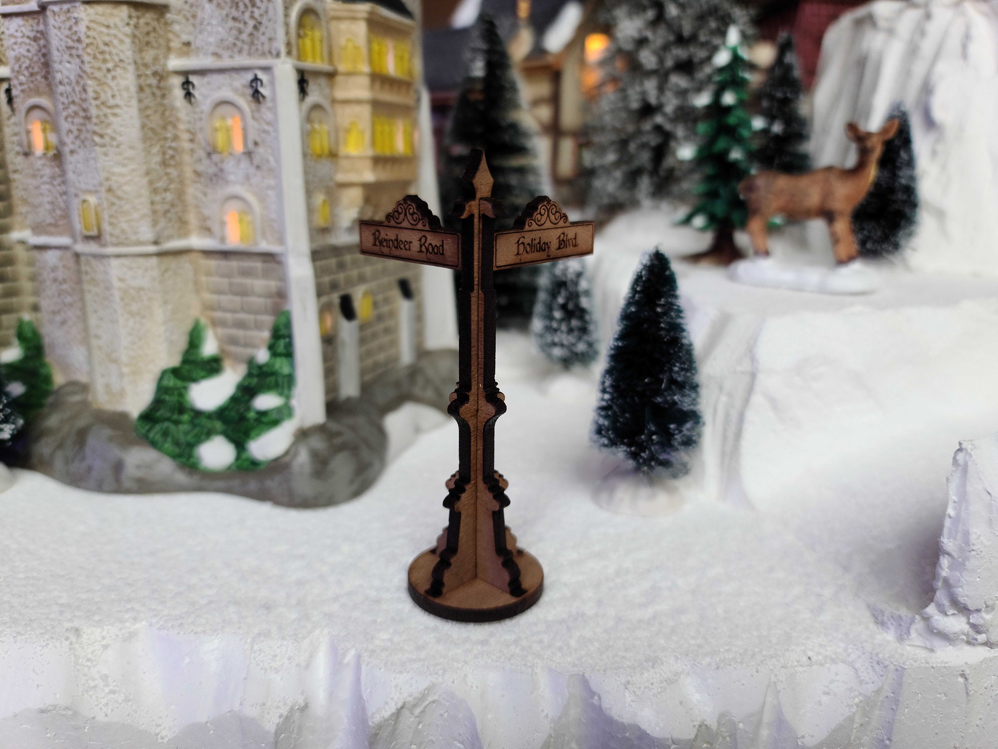 Christmas Village Street Sign Christmas Village Accessories | Etsy