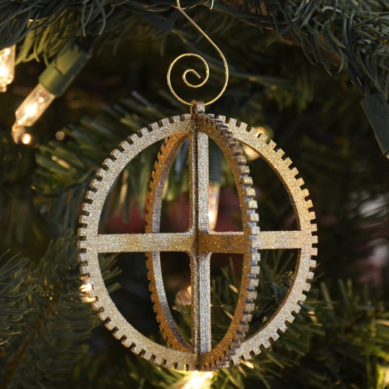 3-D Steampunk Gear Christmas Ornament Set of 6 - Perfect for Steampunk ...