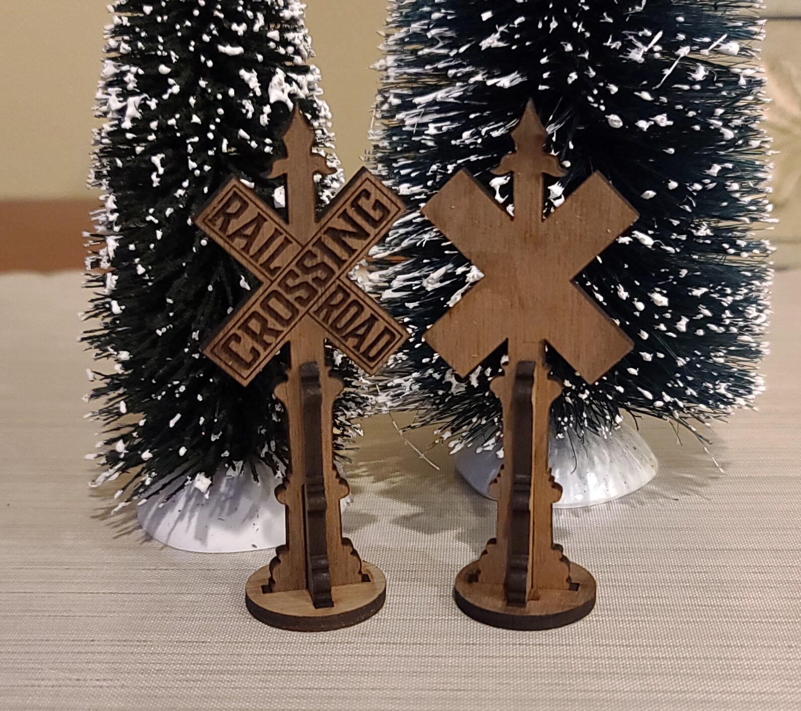 Christmas Village Rail Road Crossing Sign Christmas Village | Etsy