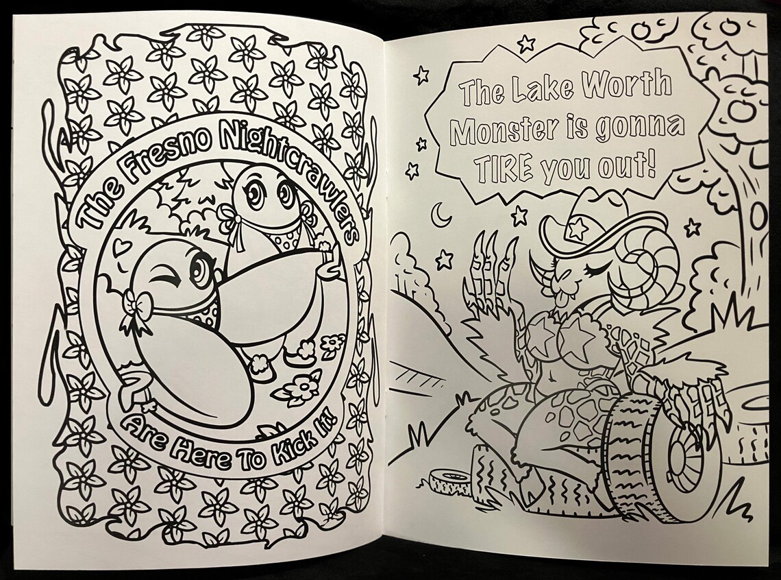 Curvy Cryptids Coloring Book