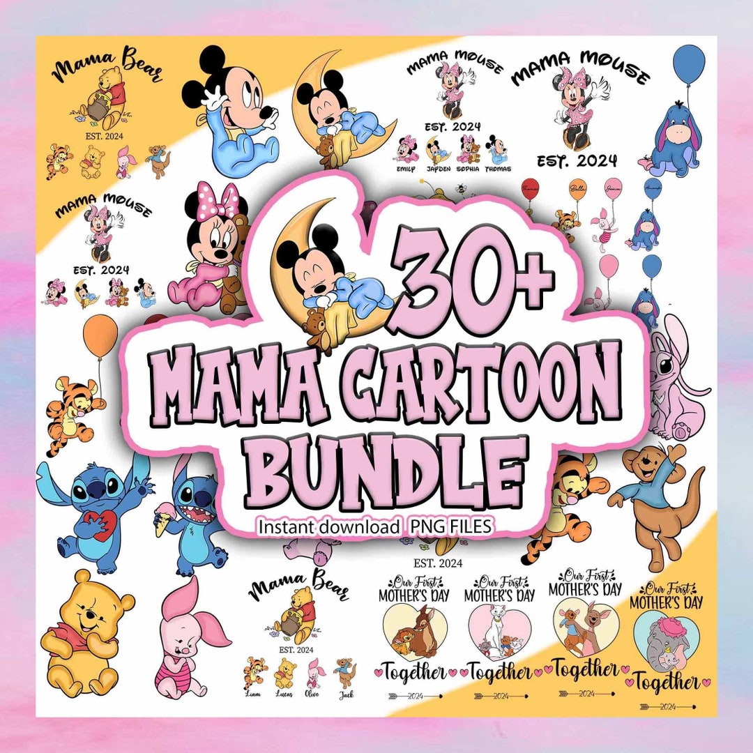 Mama Cartoon Movie PNG Bundle, Family Vacation PNG, Custom Mom Png ...