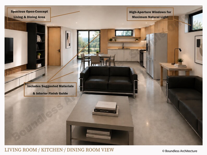 Modern ADU Plans | 850 SQ FT Small House Blueprints | Ready to Build ...