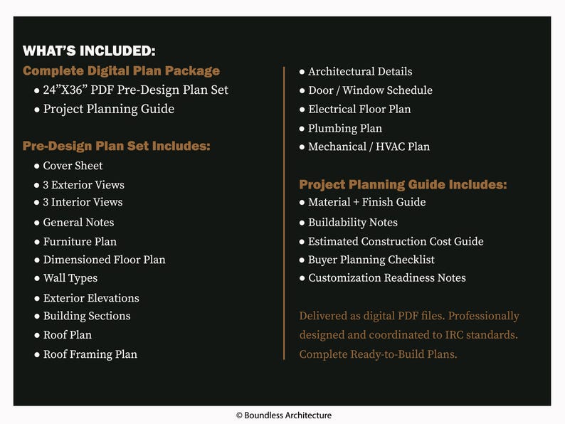 Modern ADU Plans | 850 SQ FT Small House Blueprints | Ready to Build ...