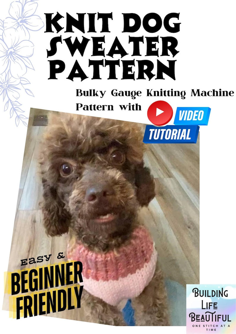 Knit Dog Sweater for Bulky Knitting Machine! EASY VIDEO TUTORIAL With ...
