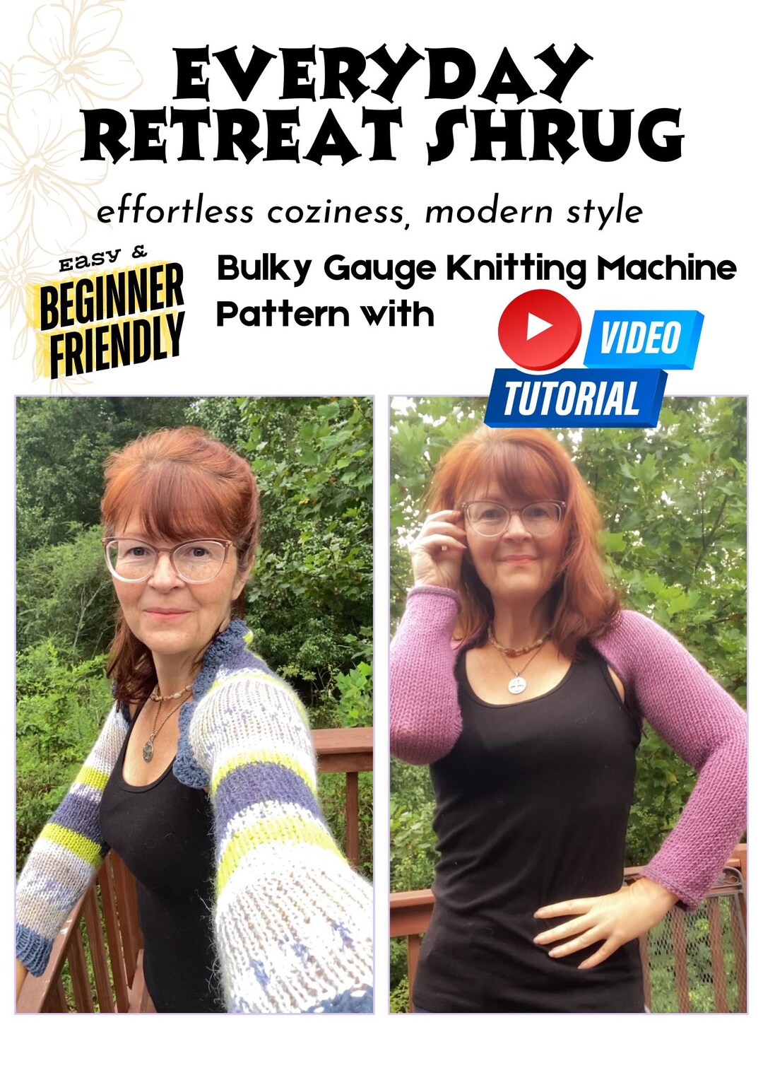 Everyday Retreat Shrug | Bulky Knitting Machine Pattern + Video ...