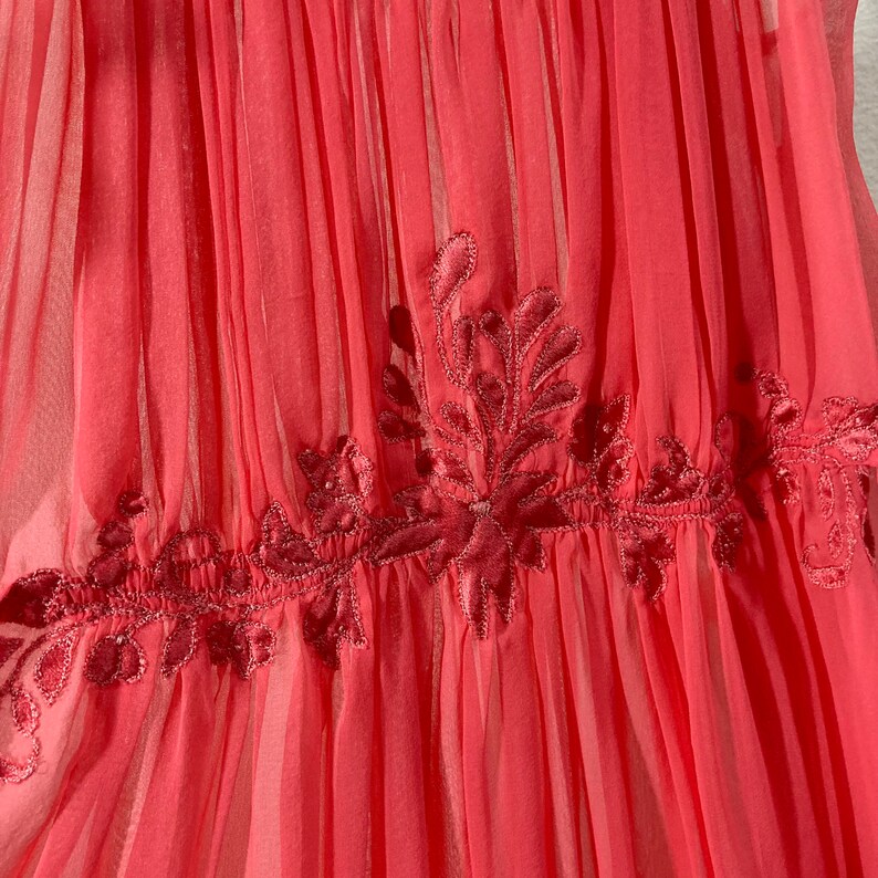 Vintage Pink Sheer Slip Dress, Gown, 1960s, Juel Park Beverly Hills ...