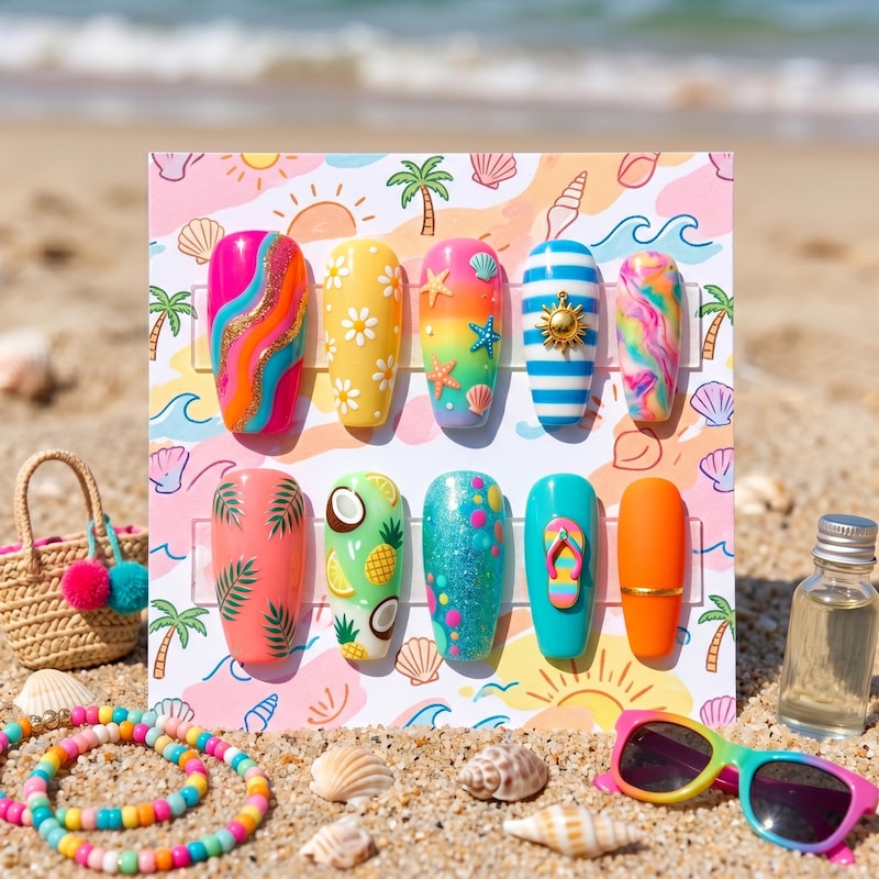 Press Ons Beachy - Etsy