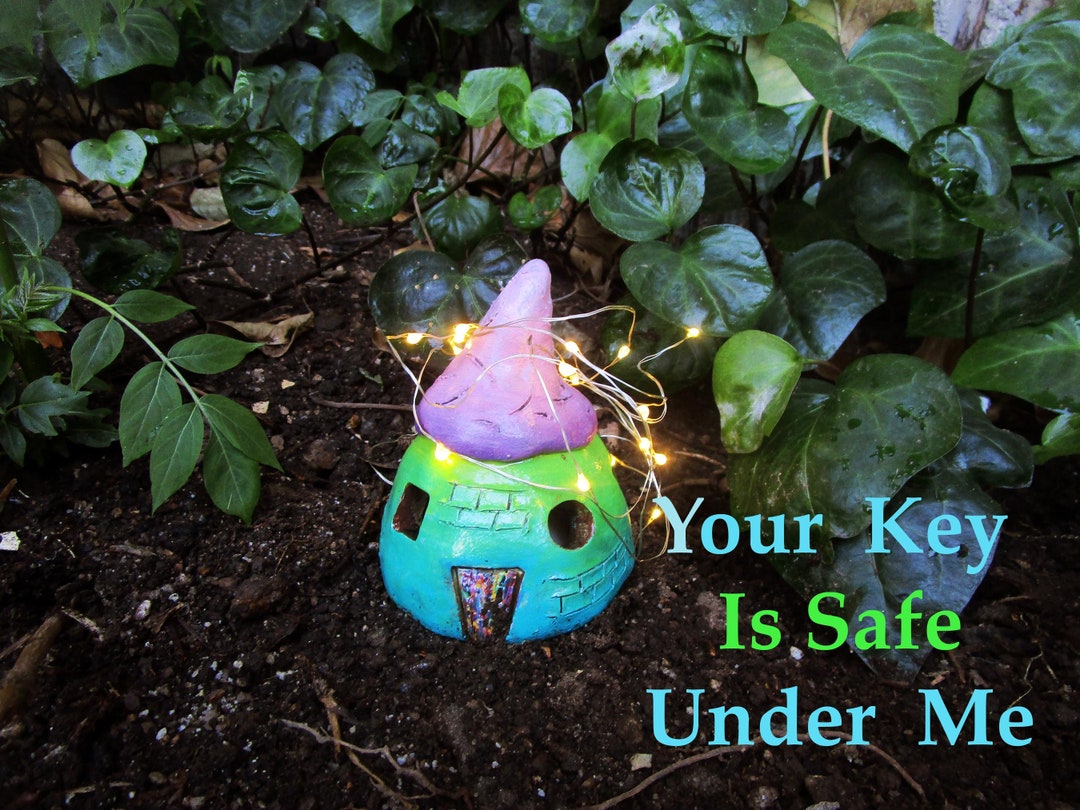 Hide a Key House Outdoor Pottery Handmade 4.50 X 3.50 Hand Sculptured ...