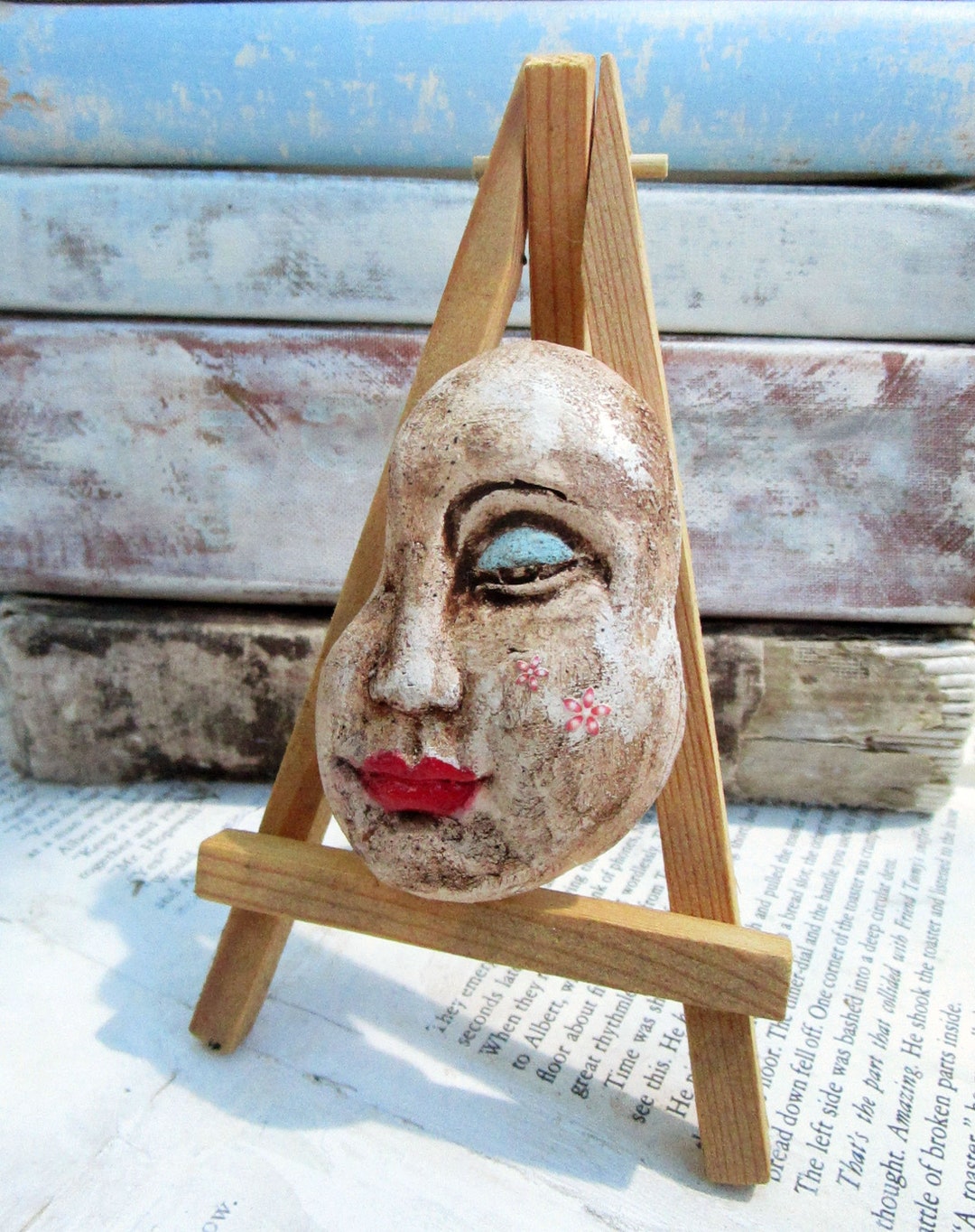 Buddha Doll Face Pottery Handmade 3.00 X 2.00. - Etsy