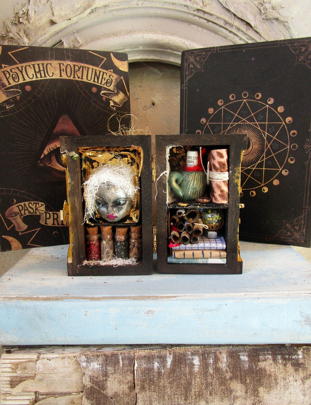 Apothecary Potion Box Mini Books and Potion in a Wooden Box Fountain of ...