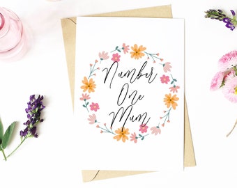 Mother's Day Card Number One Mum - Etsy