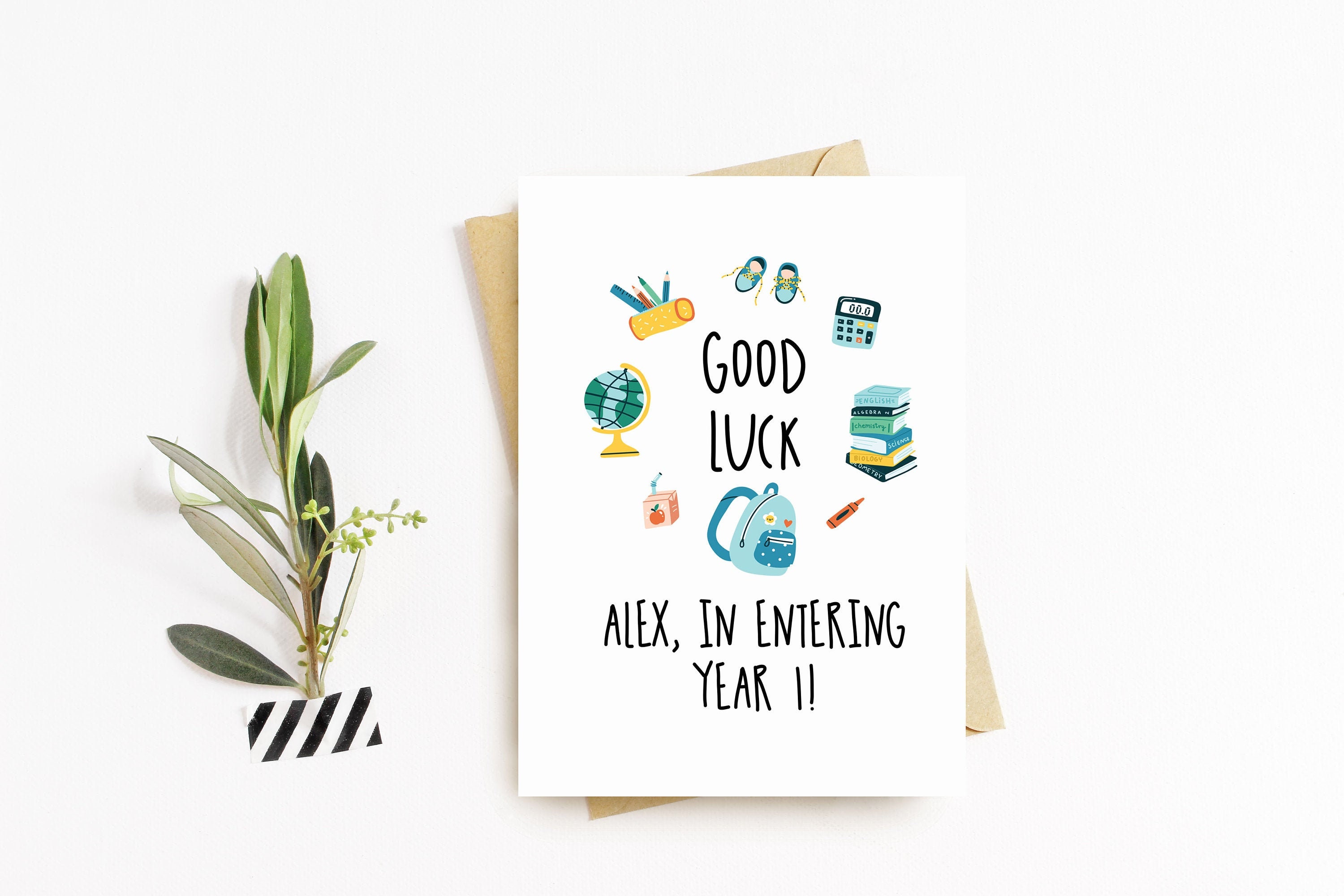 Personalised Good Luck at School Card Wishing You the Best - Etsy UK