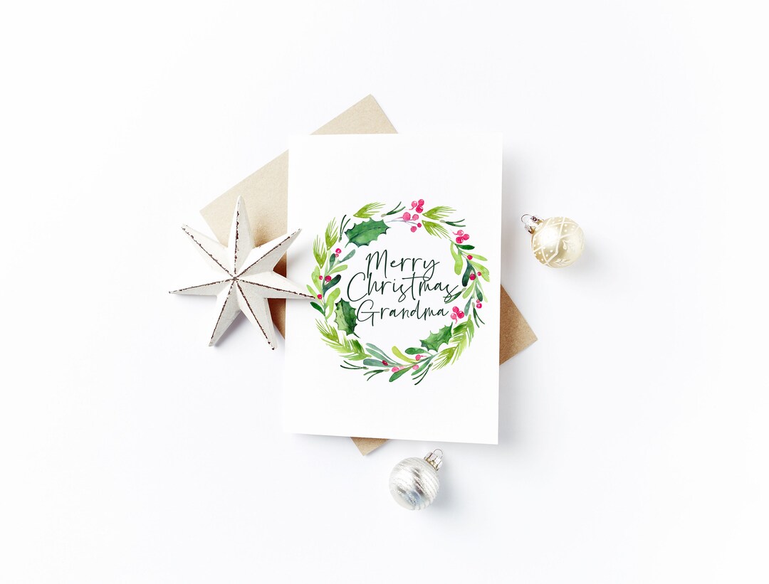 Personalised Christmas Card - Nanny, Grandma, Grandmother, Mother - Etsy