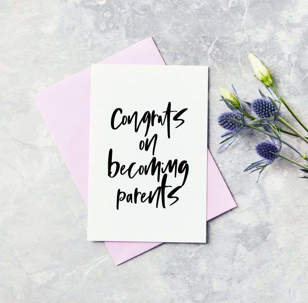 New Baby Greetings Card Congratulations on Becoming Parents Card - Etsy