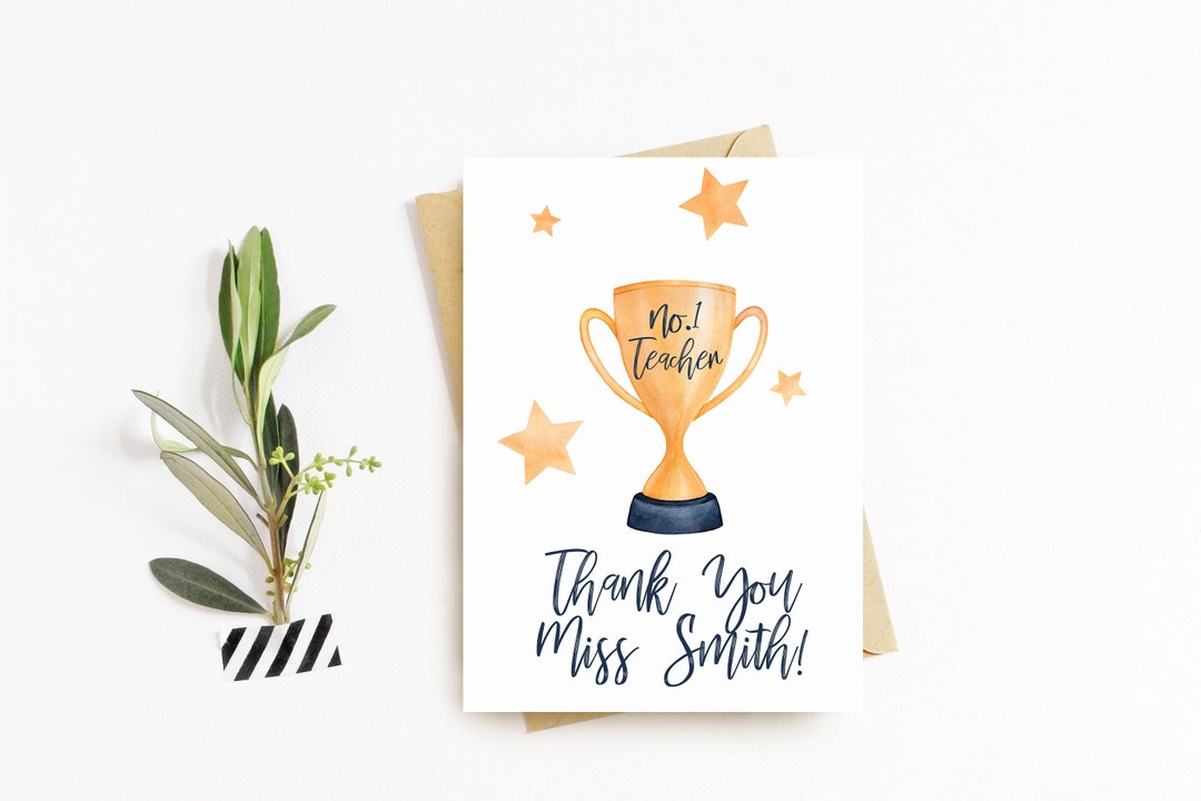 Thank You Greeting Card - Teacher, Teaching Assistant, TA, Mentor ...