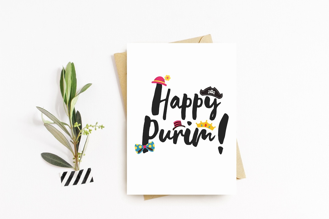 Purim Greetings Card. Personalised Purim Card. Customizable Card ...