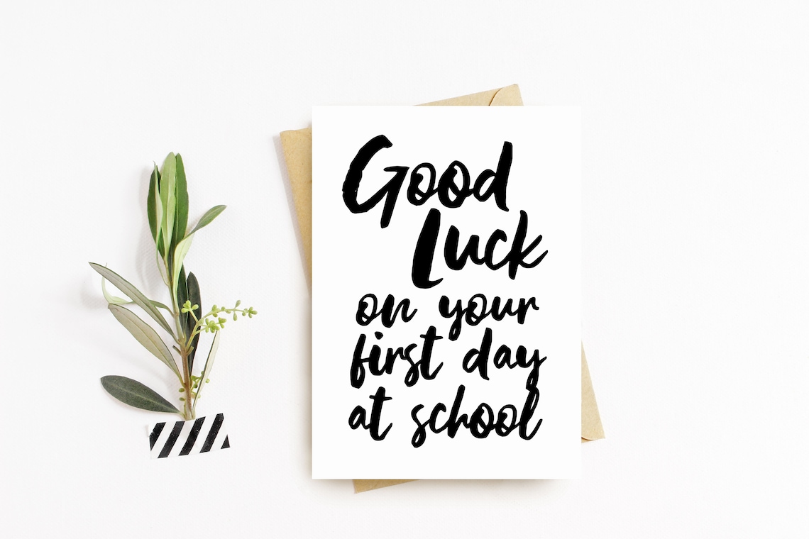 Good Luck at School Card - Wishing You the Best of Luck Card, School ...