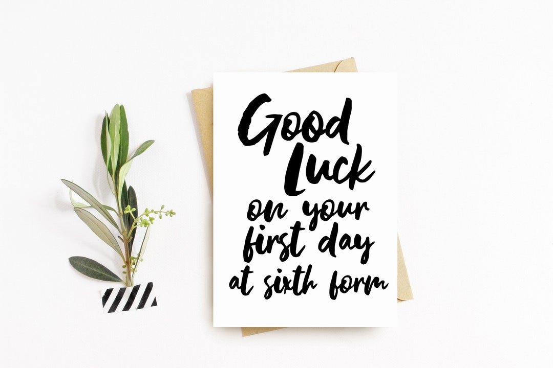 Good Luck at Sixth Form School Card - Wishing You the Best of Luck Card ...
