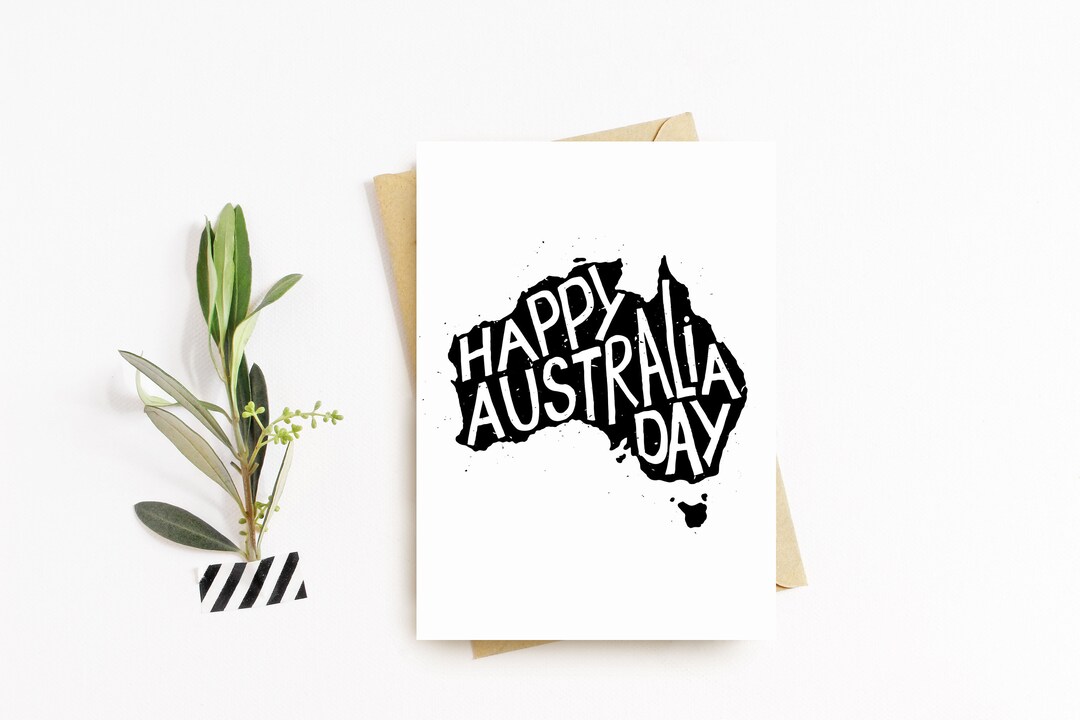 Happy Australia Day Greetings Card. Australia Day Card. Customizable ...