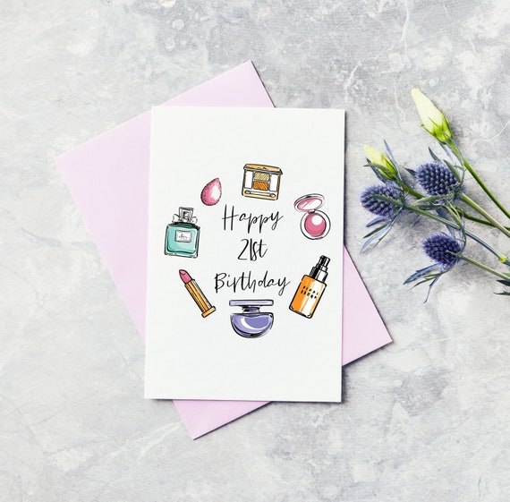 Personalised Make up Happy Birthday Greeting Card Twenty - Etsy UK
