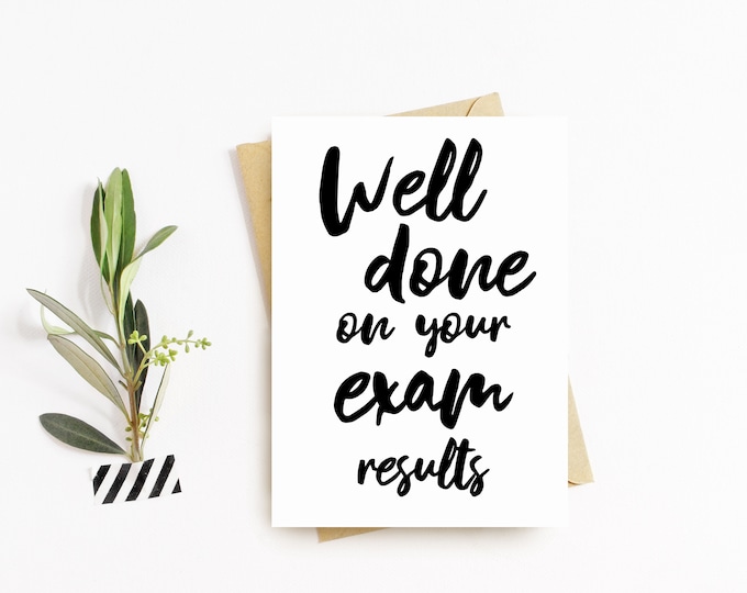 Congratulations on Your Exams Card Well Done Exams - Etsy UK