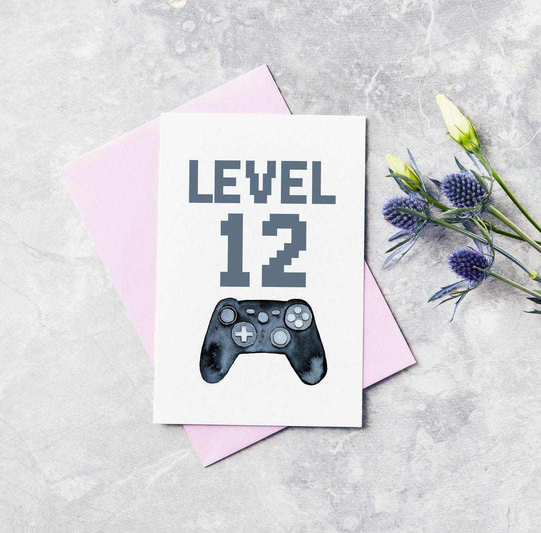 Happy Birthday Gamer Greeting Card - 12th Birthday - Twelfth Birthday ...