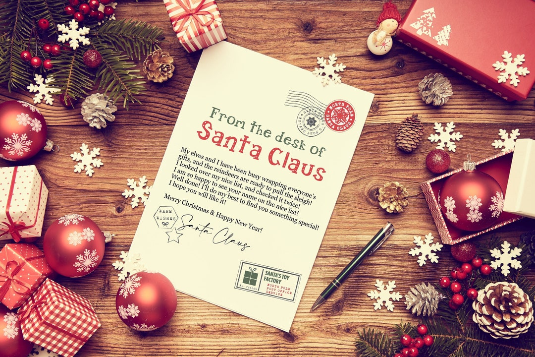Digital Download Letter From Santa Claus - Santa Letter - Santa Claus ...