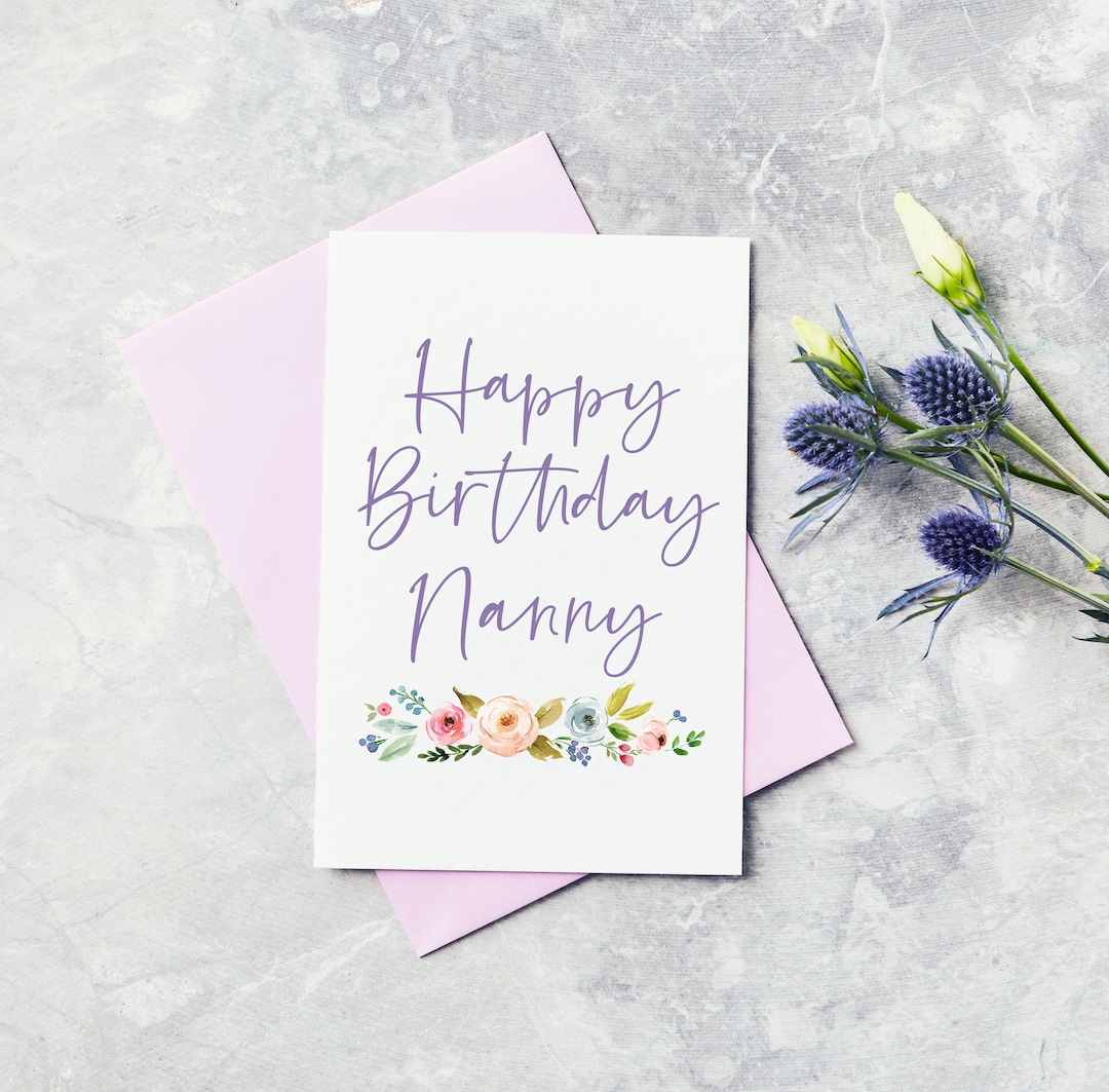 Happy Birthday Nanny Greeting Card - Nanny, Nan, Grandma, Granny, Gran ...