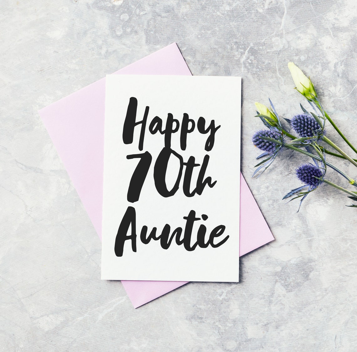 Seventieth Birthday Greeting Card Auntie Aunt Happy 70th | Etsy