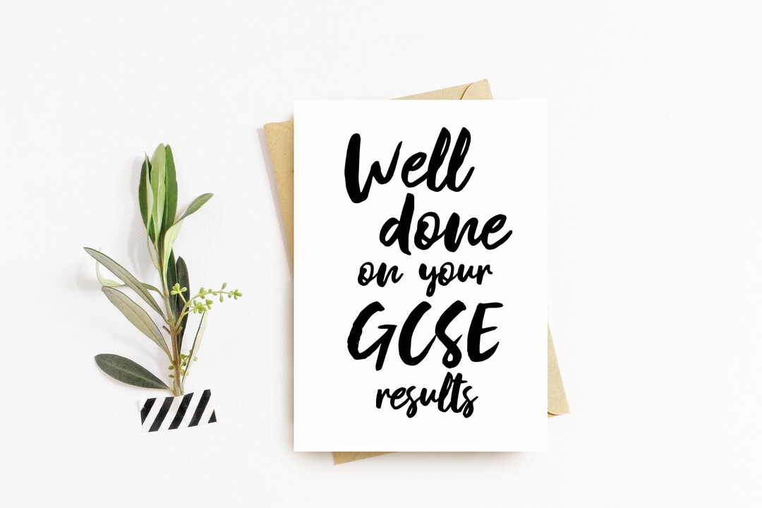 Well Done on Your GCSE Results Greeting Card - Well Done Card ...