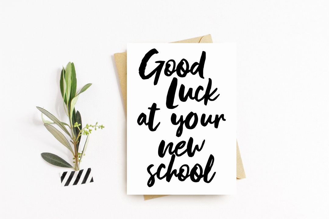 Good Luck at School Card - Wishing You the Best of Luck Card, School ...