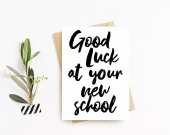 Good Luck at School Card Wishing You the Best of Luck Card | Etsy