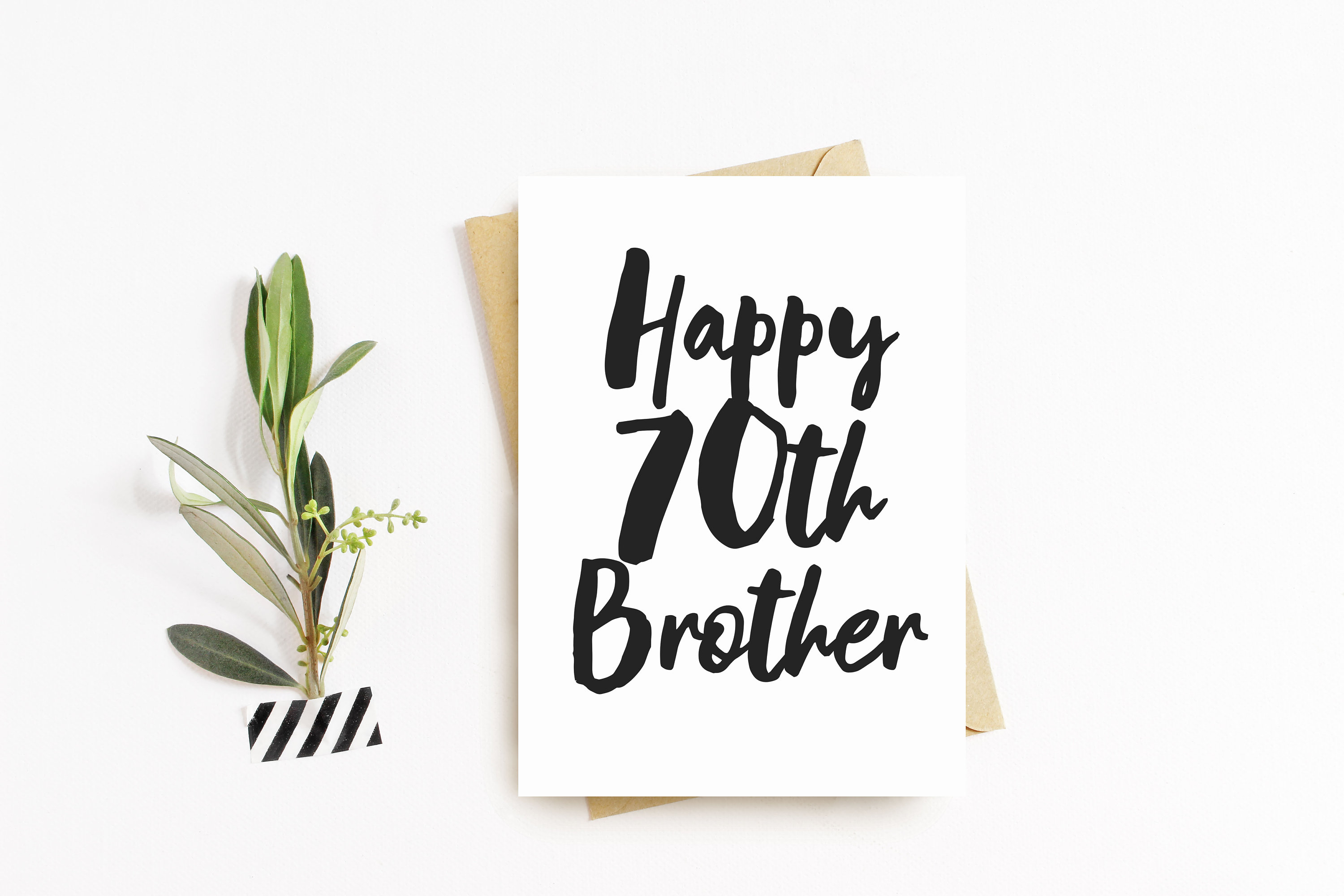 Seventieth Birthday Greeting Card Brother Happy 70th | Etsy