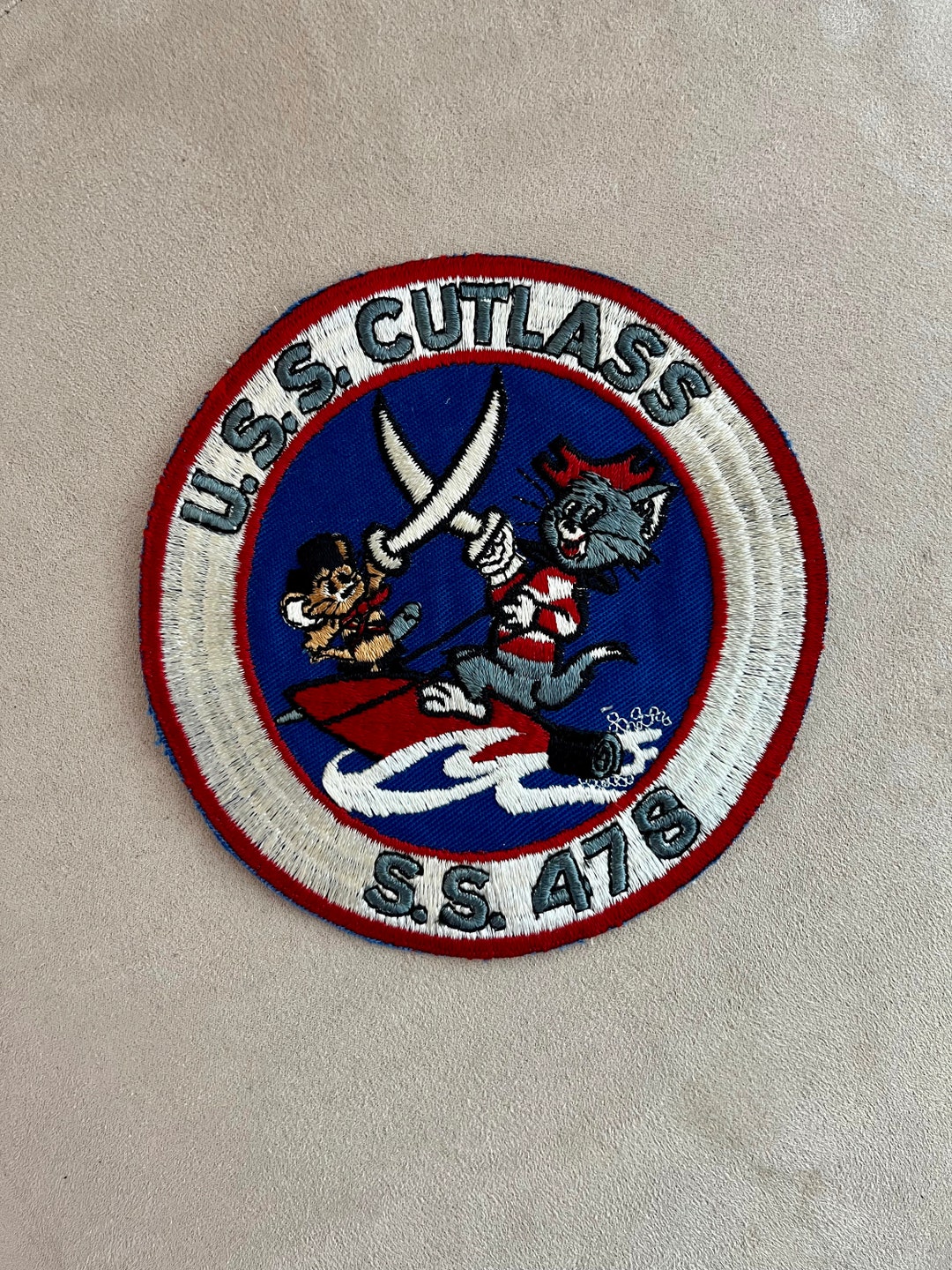 USS Cutlass Patch Tom and Jerry SS 478 Sew on Embroidered Patch - Etsy
