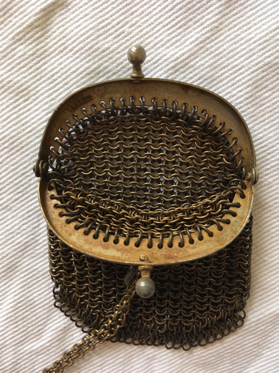 Antique French Chain Mail Metal Change Purse Circa 19… - Gem