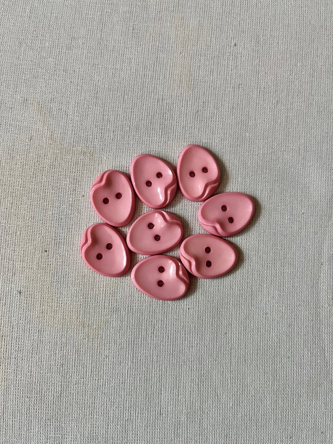 Pink Oval Buttons Sets of 8 Half Inch Flat Back - Etsy