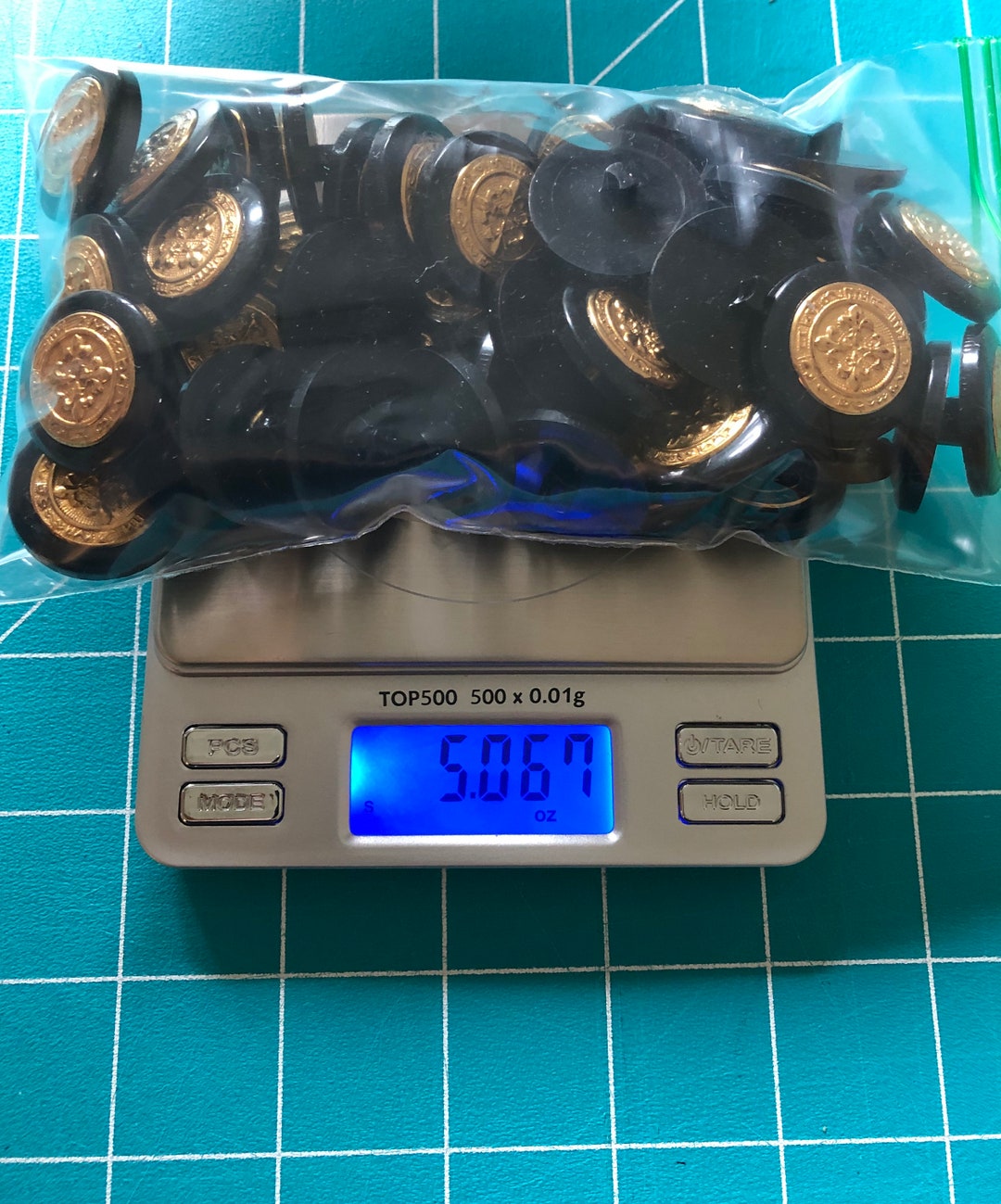 5 Ounce Bulk Lot: Gold & Black Plastic Shank Buttons - 1 Inch - Etsy