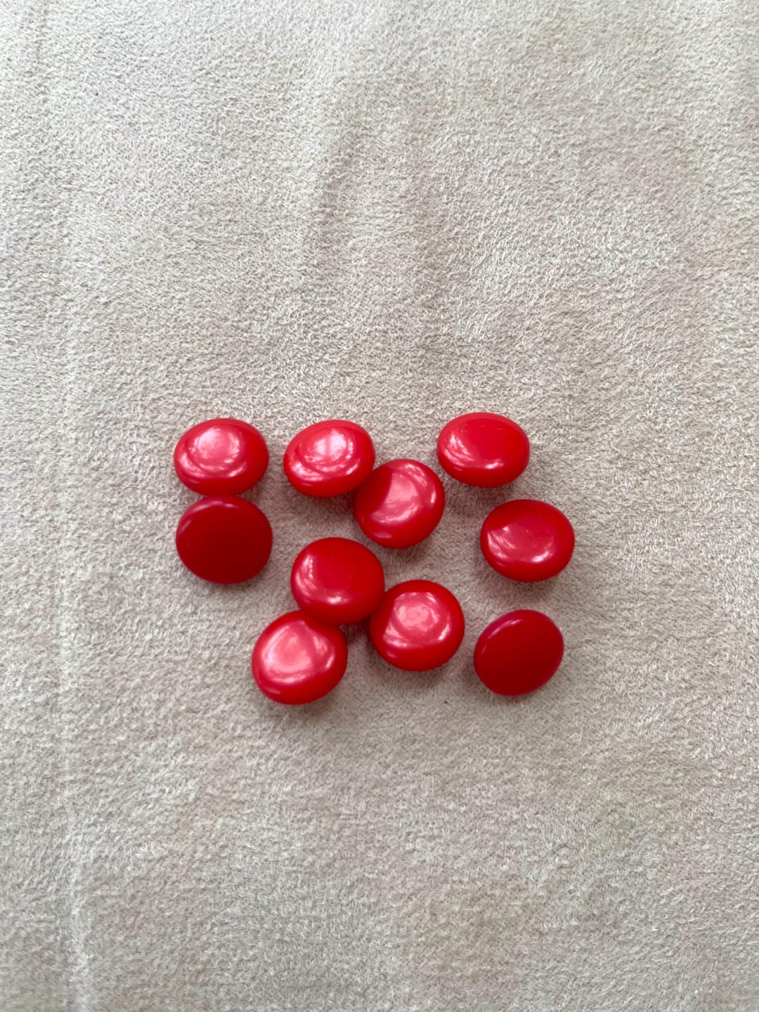 Small Red Plastic Buttons Set of 10 Shank Back 1/2 Inch - Etsy