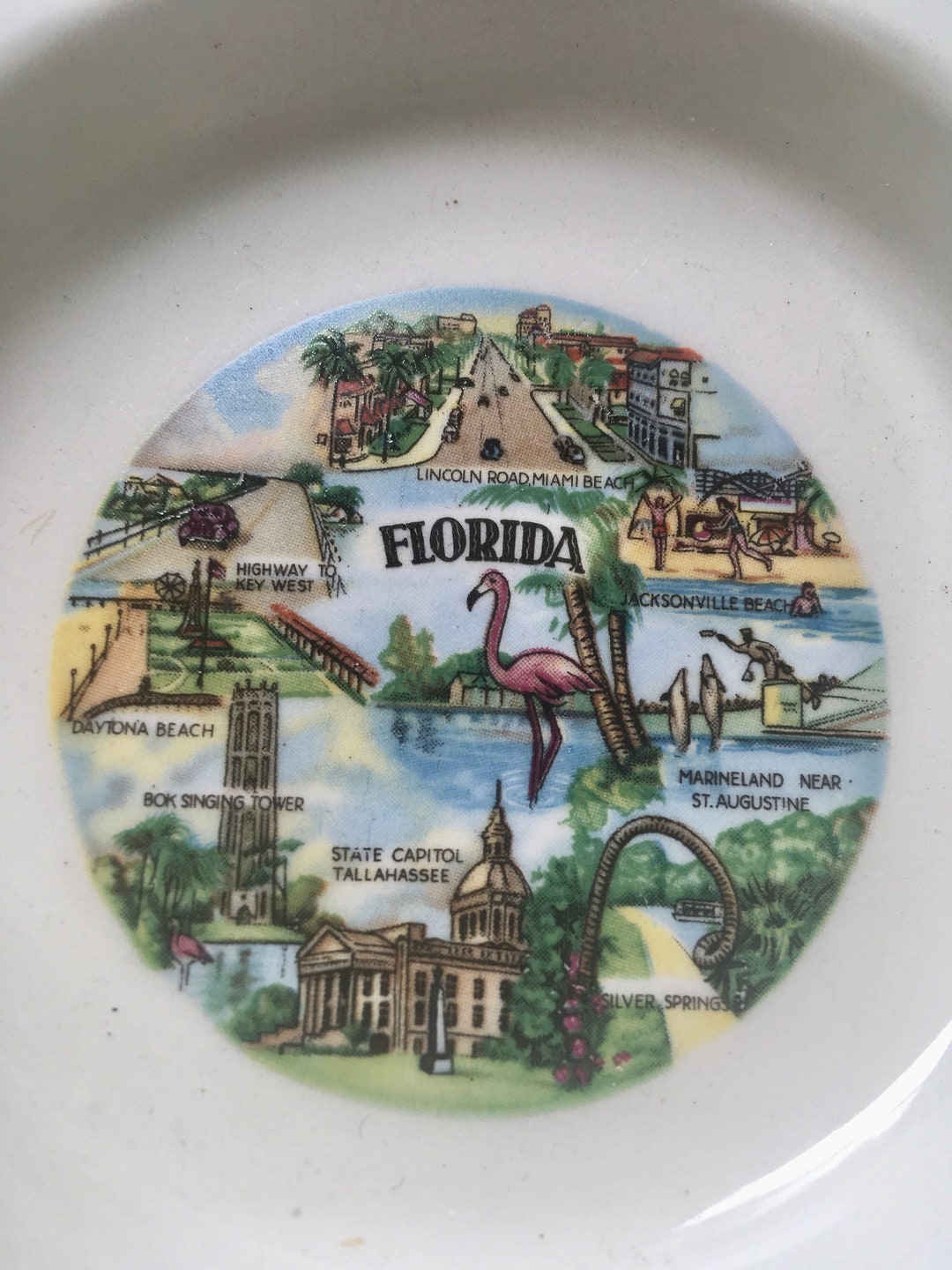 Vintage Florida Ashtray Kitsch Sunshine State Souvenir - Etsy